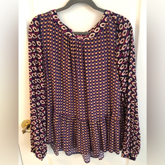 Maeve | Tops | Super Cute Maeve By Anthropologie Multi Pattern Blouse ...